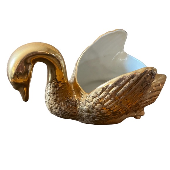 bel-terr | Art | 22k Gold Dipped China Swan | Poshmark